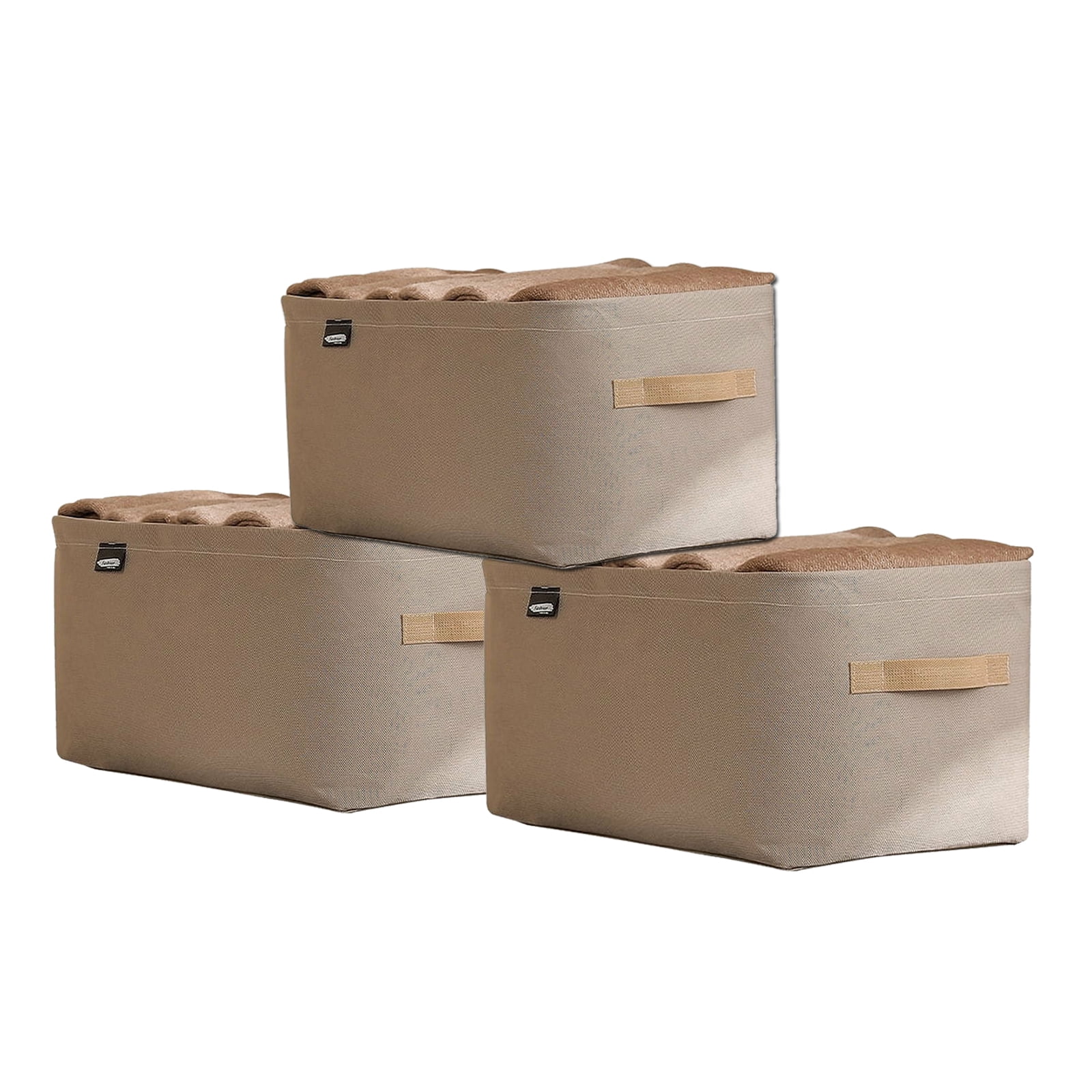 Kidsol 3 Pack Fabric Storage Bins, 33L Foldable Storage Cubes with ...