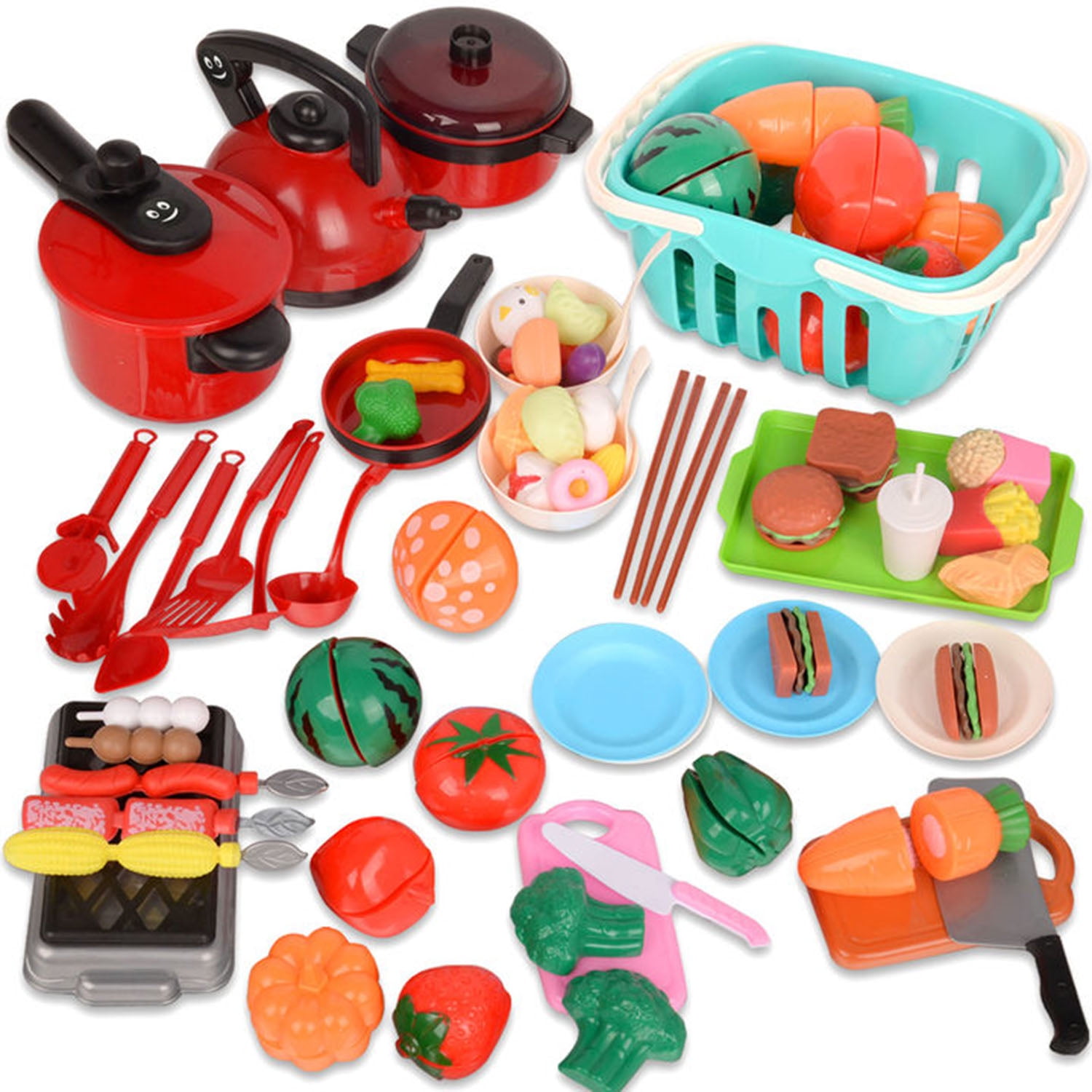 Kidsol 74 Pcs Kitchen Playset, Kids Kitchen Pretend Play Toys, Play ...