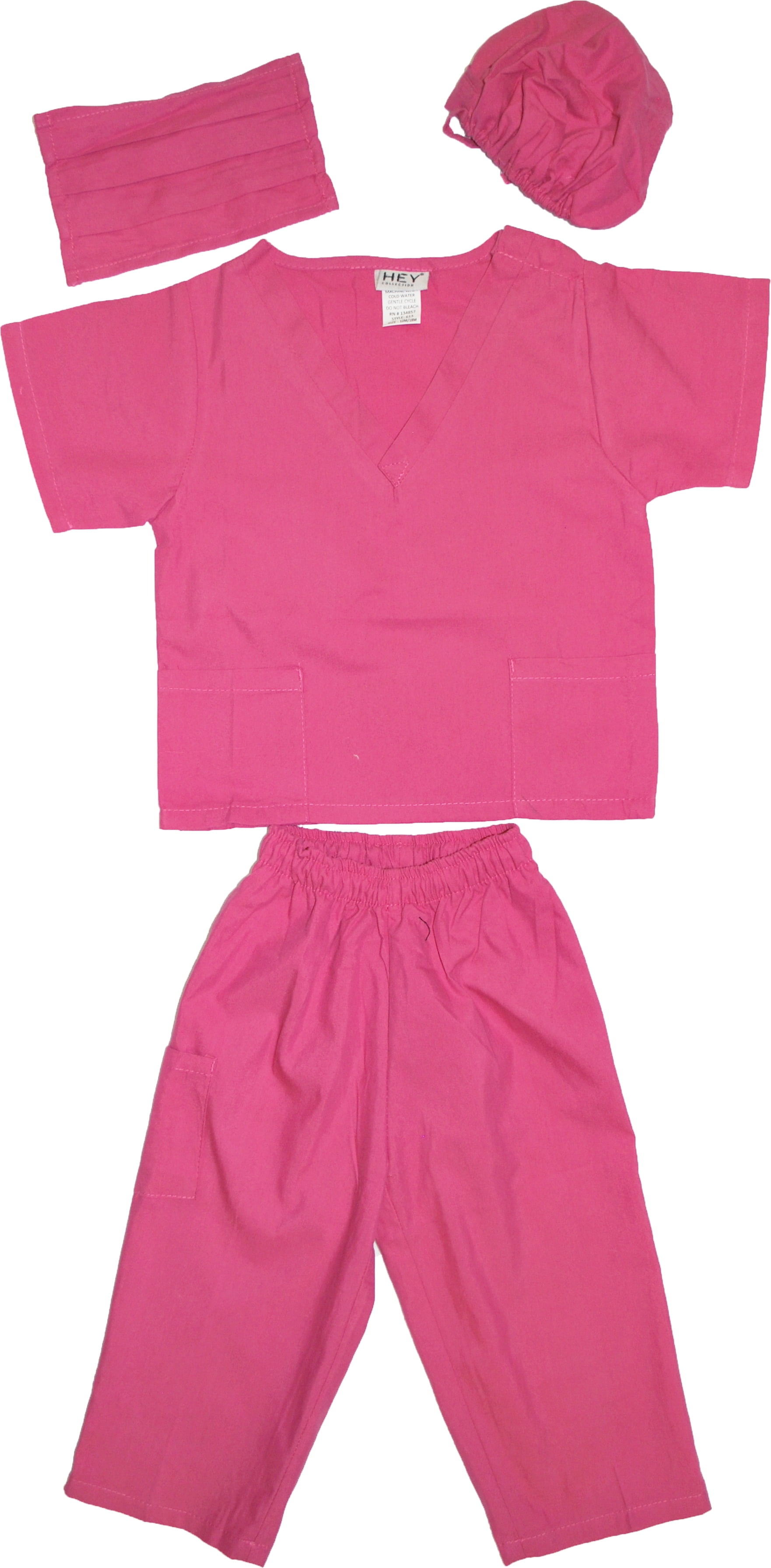 Kidsway Girls Surgeon Costume with Surgical Shirt Pants Cap and Mask ...
