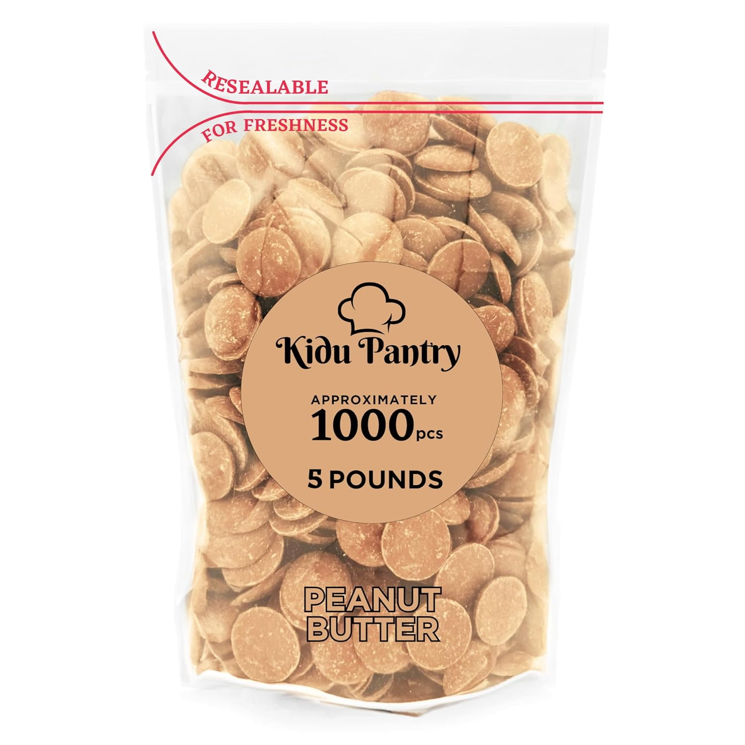 Kidu Pantry Melting Chocolate Wafers Bulk In Resealable Bag (Peanut ...