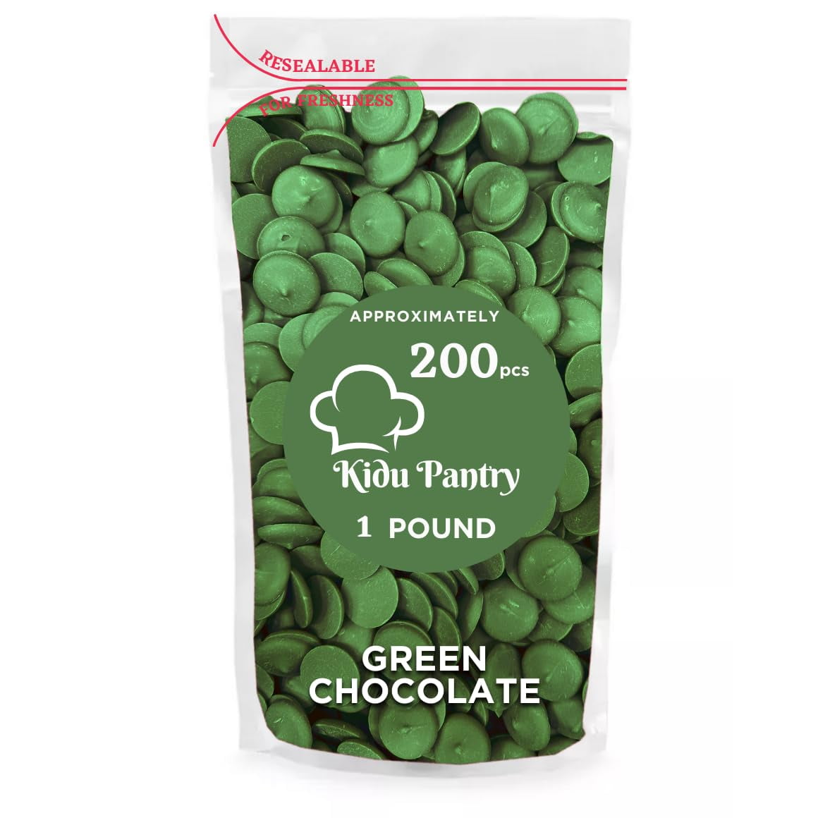 Kidu Pantry Melting Dark Green Chocolate Wafers 16 Ounces - 1 Pound ...