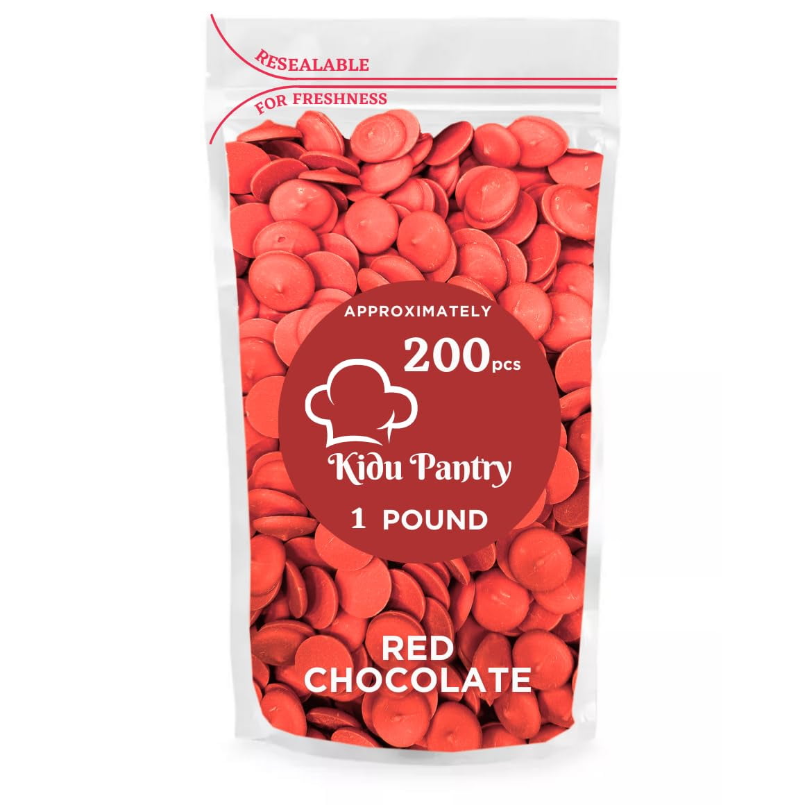 Kidu Pantry Melting Red Chocolate Wafers, 16 Ounces, 1 Pound Bulk ...