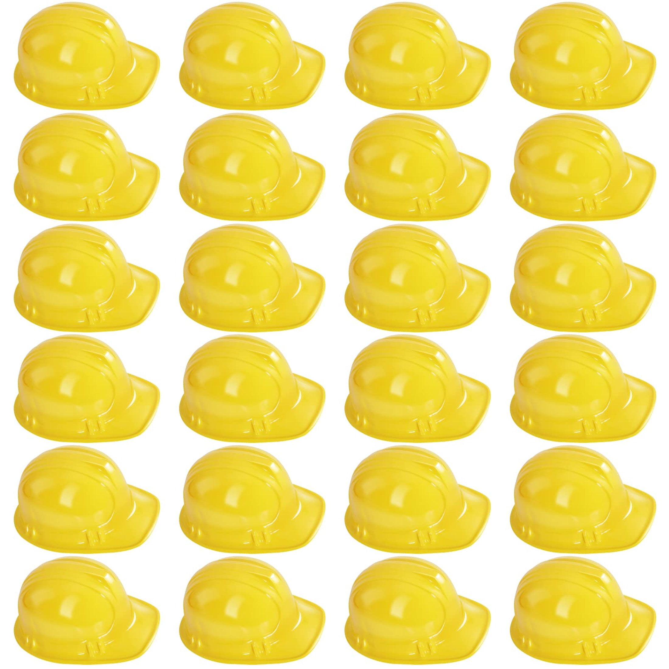 Kidz Construction Party Hat Pack - 24 Yellow Hard Hats for Children's ...