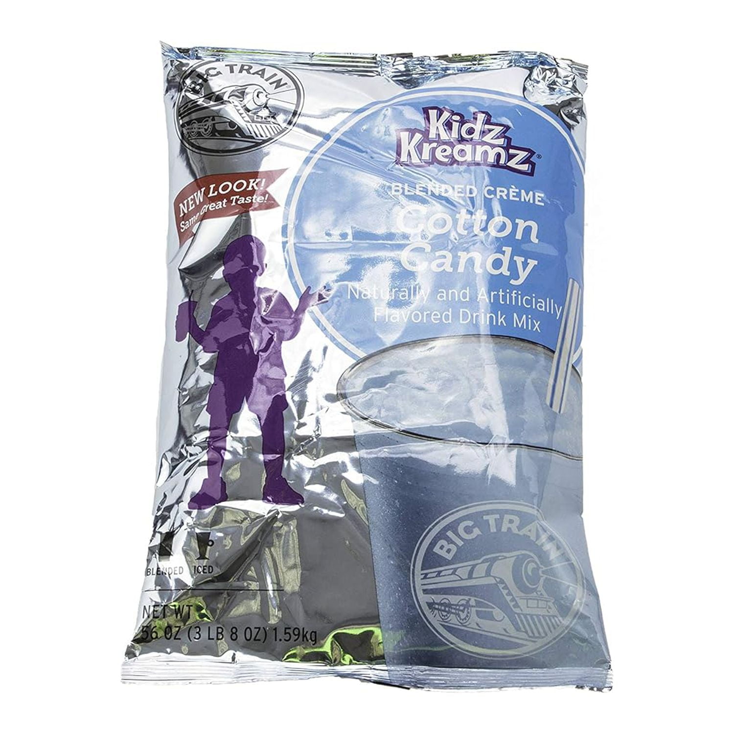 Kidz Kreamz Cotton Candy Blended Iced Cream Frappe Mix, 3.5 Pound - 5 ...