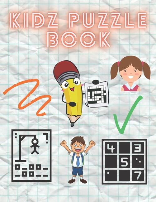 Kidz Puzzle Book: Kids Puzzle Books Ages 6-8 Years Old - Hangman ...