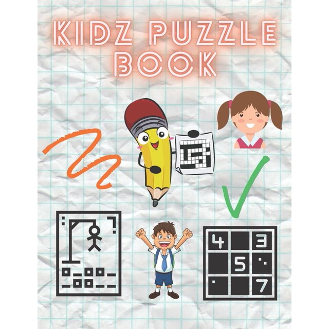 Kidz Puzzle Book: Kids Puzzle Books Ages 6-8 Years Old - Hangman ...