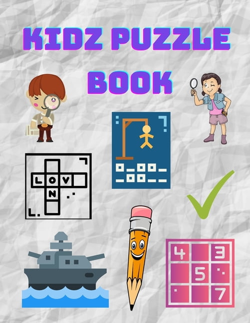 Kidz Puzzle Book: Kids Puzzle Books: Ages 8-10 Years Old - Hangman ...