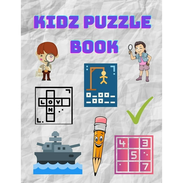Kidz Puzzle Book: Kids Puzzle Books: Ages 8-10 Years Old - Hangman ...