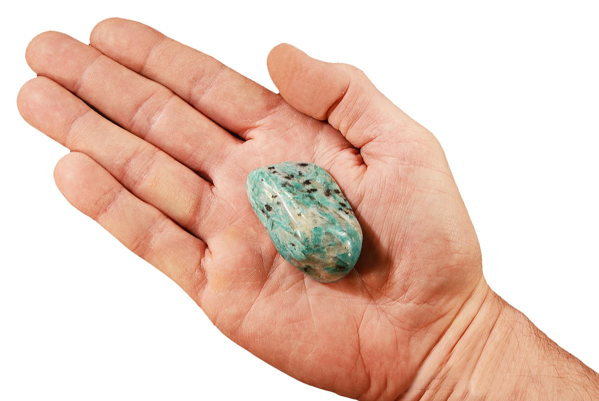 Kidz Rocks Amazonite 1 1/2" Tumbled Stone Chakra Healing Crystal Teal Reiki Rock - Walmart.com