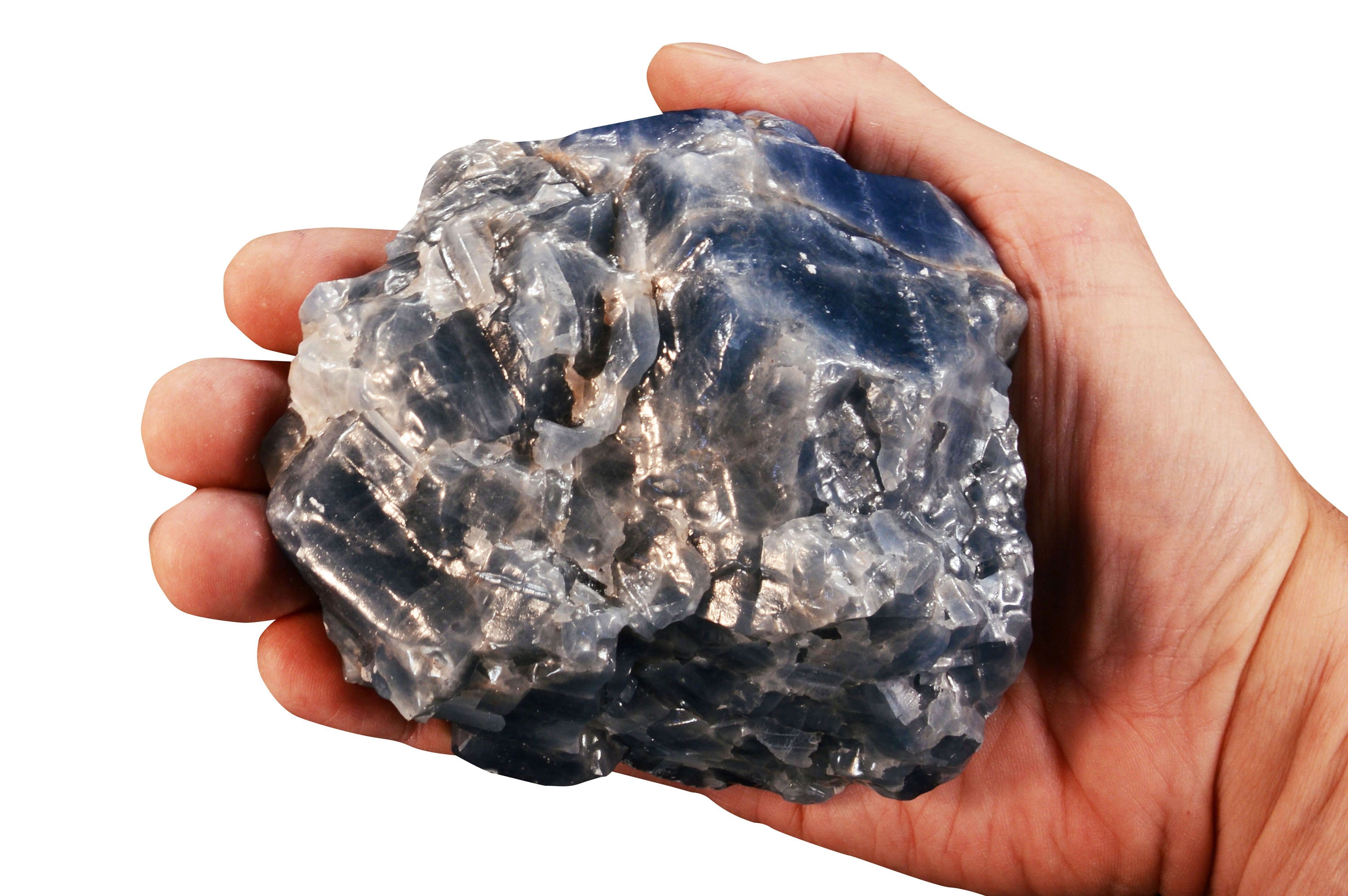 Kidz Rocks Blue Calcite 4 1/2" 2 lb Raw Chakra Healing Crystal Rock ...