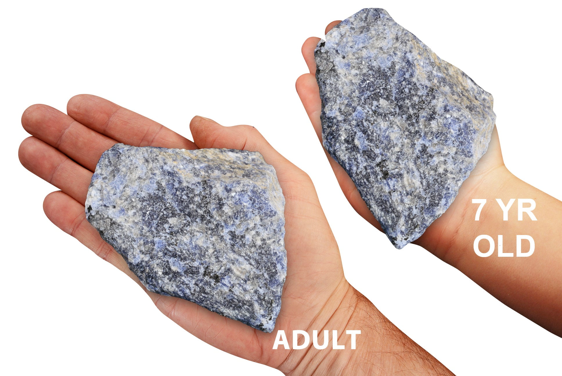 Kidz Rocks Blue Quartz 3" 8-12 oz Raw Rock Mineral Specimen Healing ...
