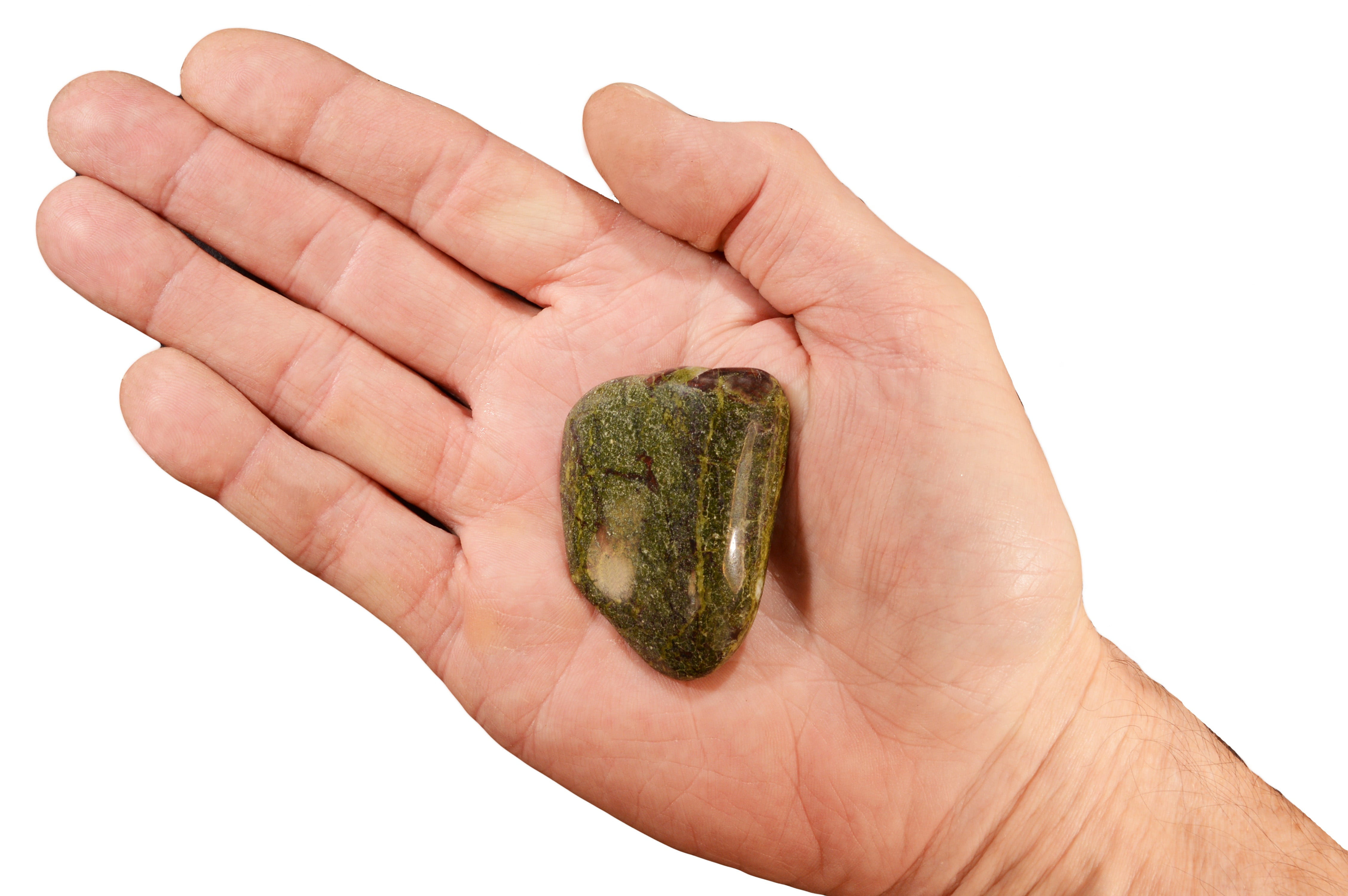 Kidz Rocks Dragon Skin Jasper 2" 2-3 oz Tumbled Healing Stone Green ...