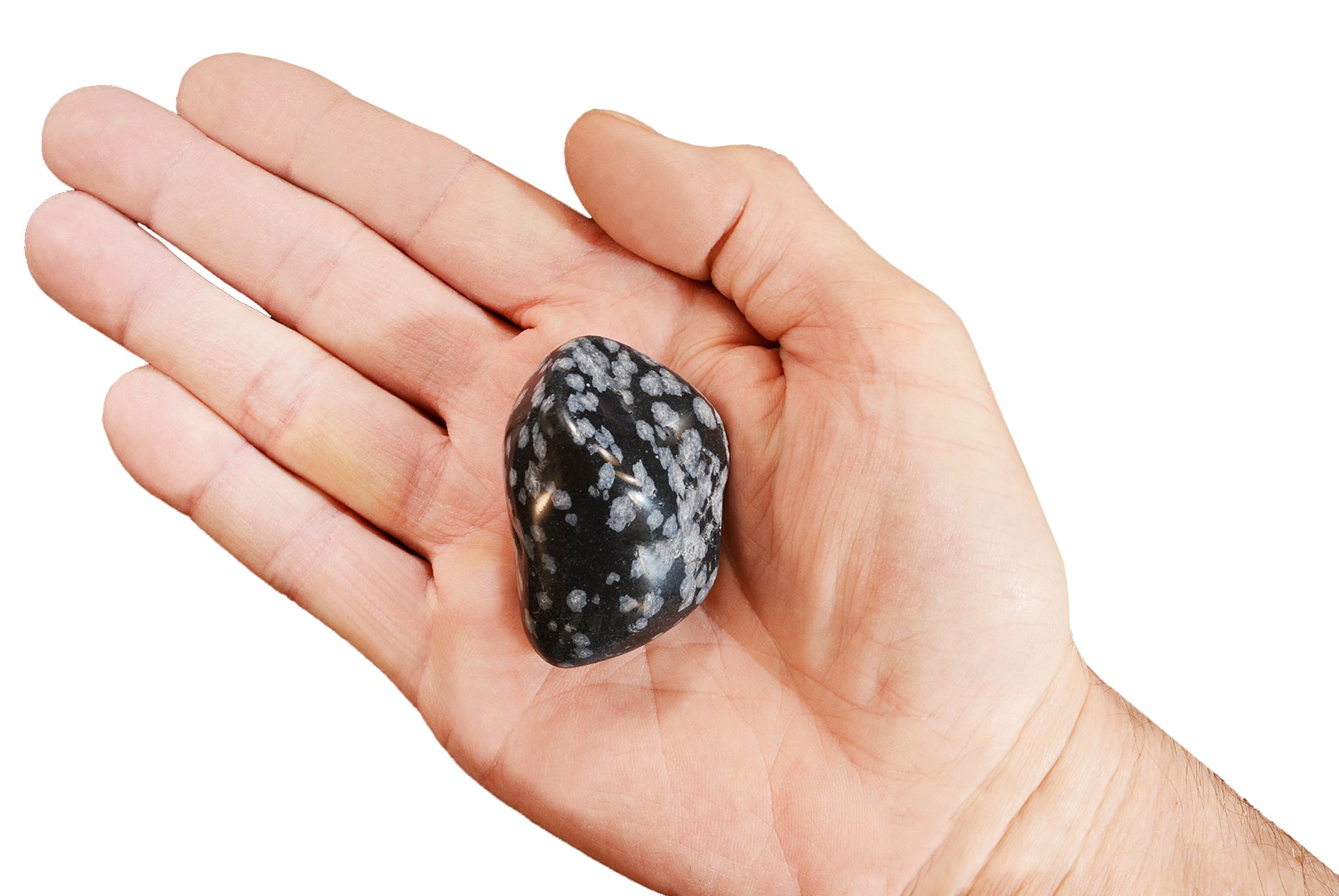 Kidz Rocks Snowflake Obsidian 1 3/4" Tumbled Rock Mineral Healing ...