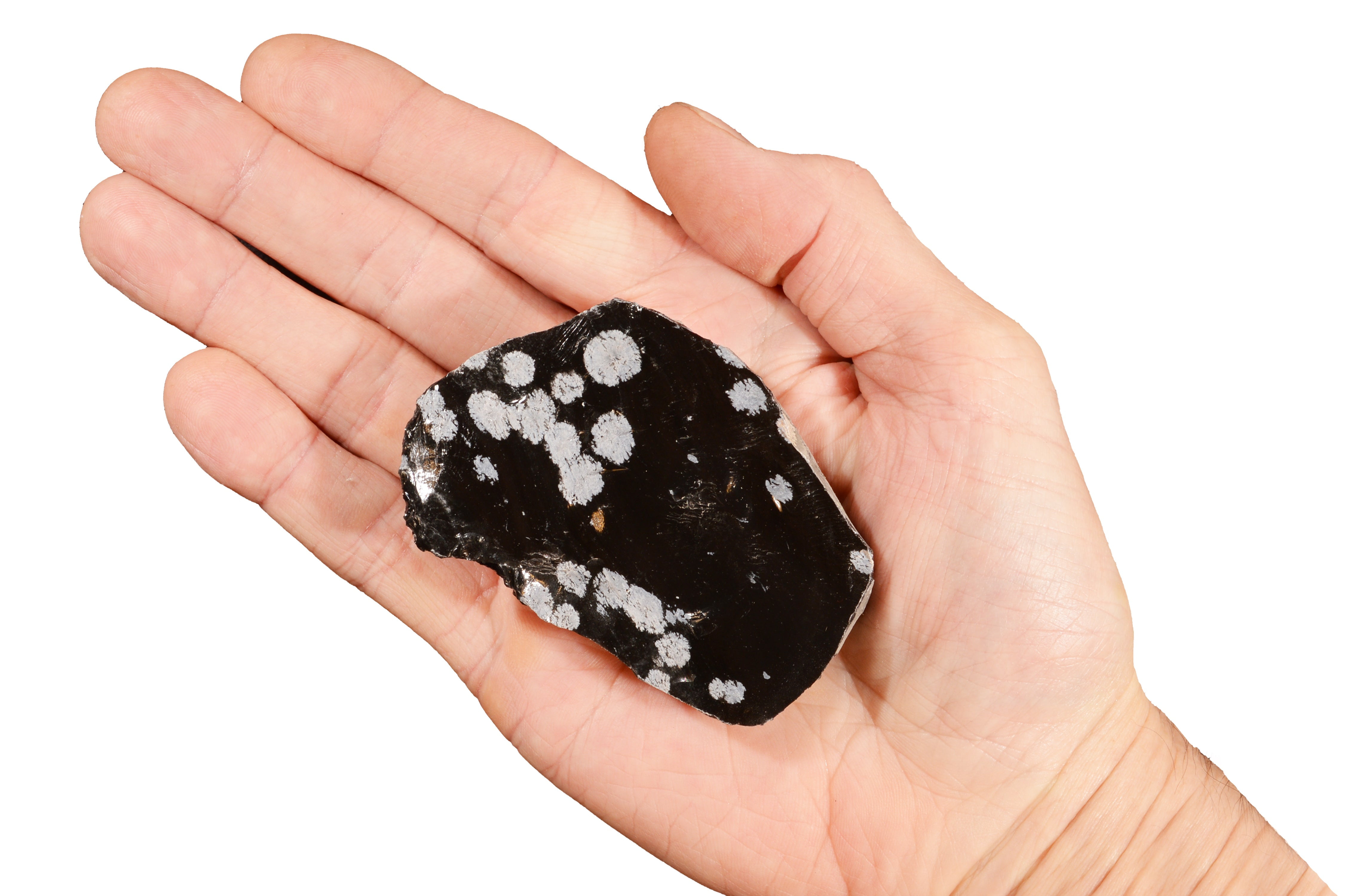 Kidz Rocks Snowflake Obsidian 3" 4-7 oz Raw Chakra Healing Stone Black ...