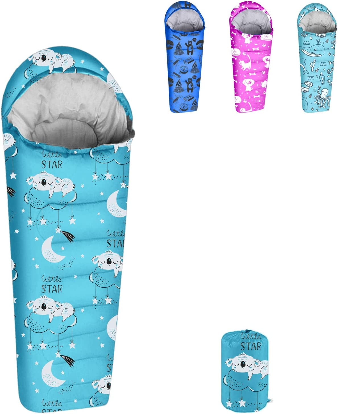 KidzAdventure 32-59F Indoor & Overnight Camping Sleeping Bag for Kids ...