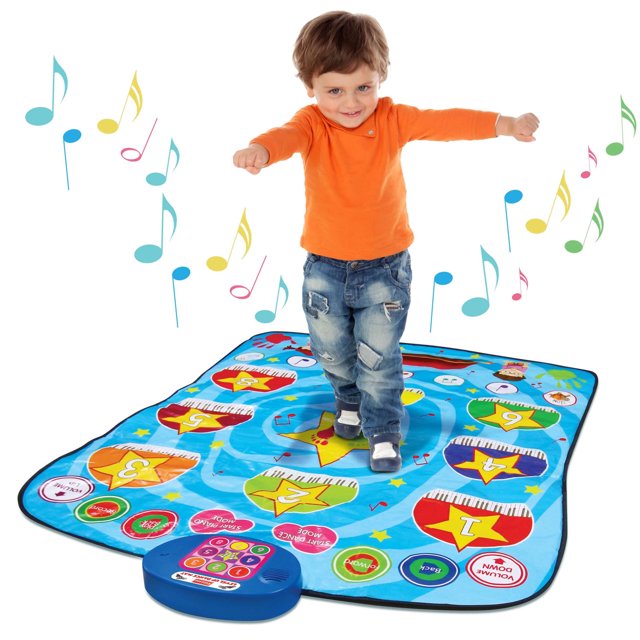 "Kidzlane Interactive Dance Mat - Game Toy for Kids - Musical Piano Mat with 5 Levels (35""x45 ...