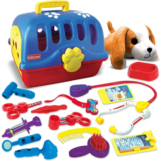 Kidzlane Realistic Children's Veterinary Doctor Kit | Pet Care Clinic ...