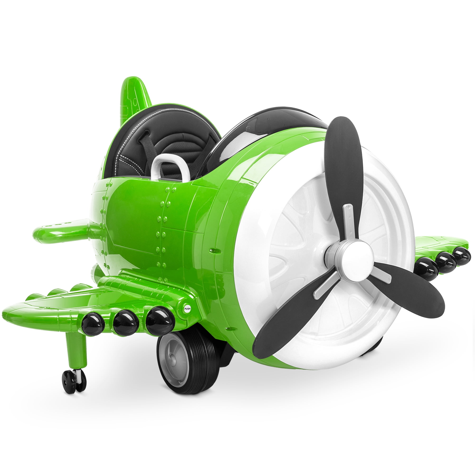 Kidzone 12V Kids Toy Electric Ride On Aircraft 360 Spin 3 Speed ...