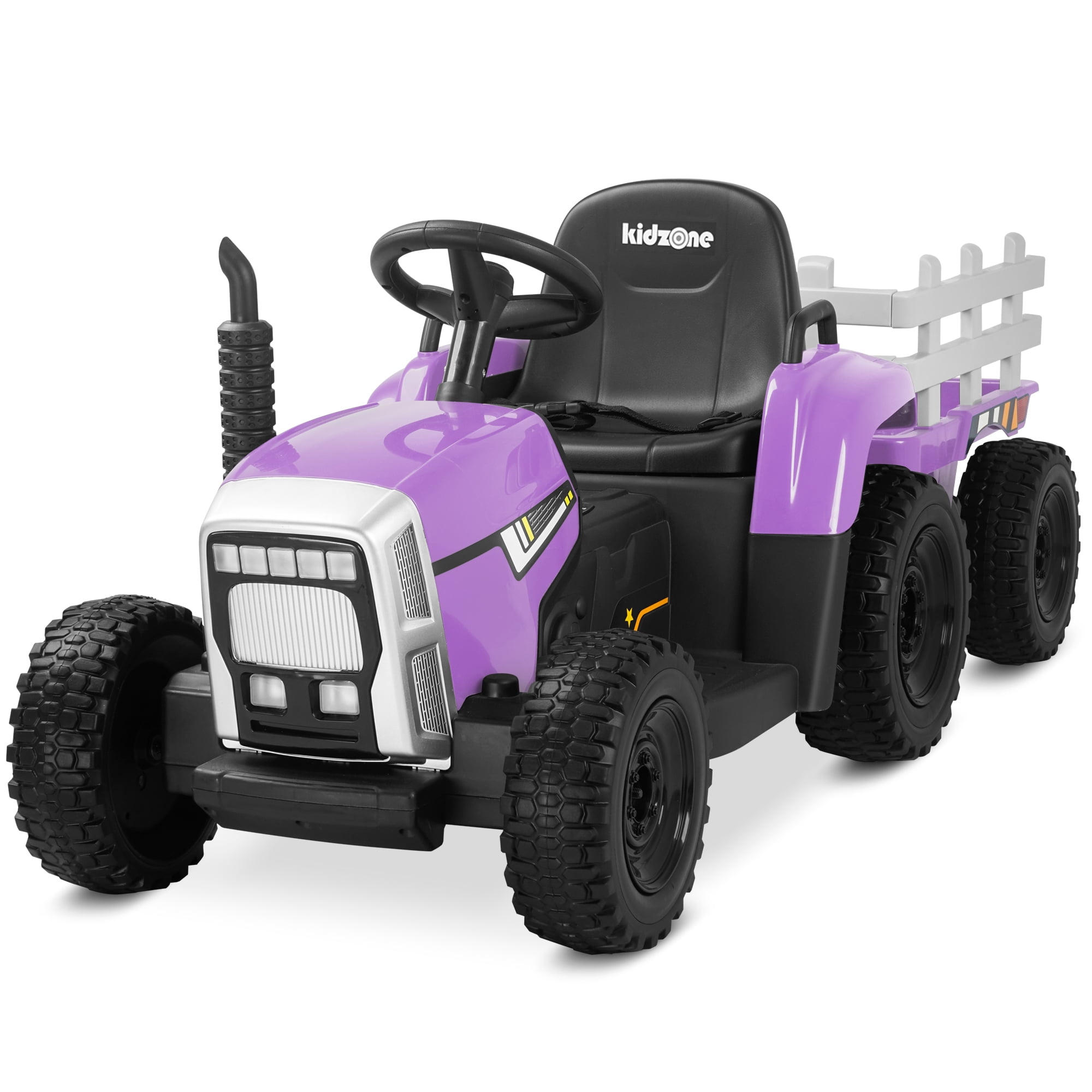 Kidzone 12V7AH Electric Tractor for Kids, Motorized Ride On Toy with ...