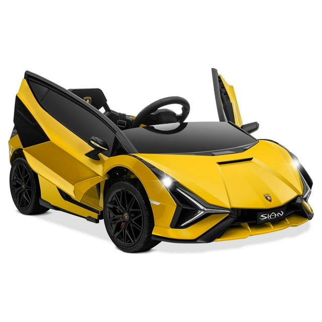 Kidzone Lamborghini Sian Roadster Toy Car, 12V Electric Ride On, 2 ...