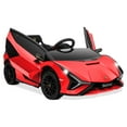 Kidzone Lamborghini Toy Car, 12V Battery Powered Kids Sport Ride On ...