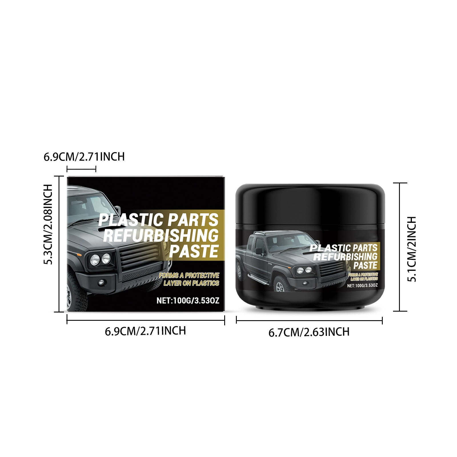 Kieccall Automotive Interior Plastic Parts Refurbishment Paste, Scratch ...
