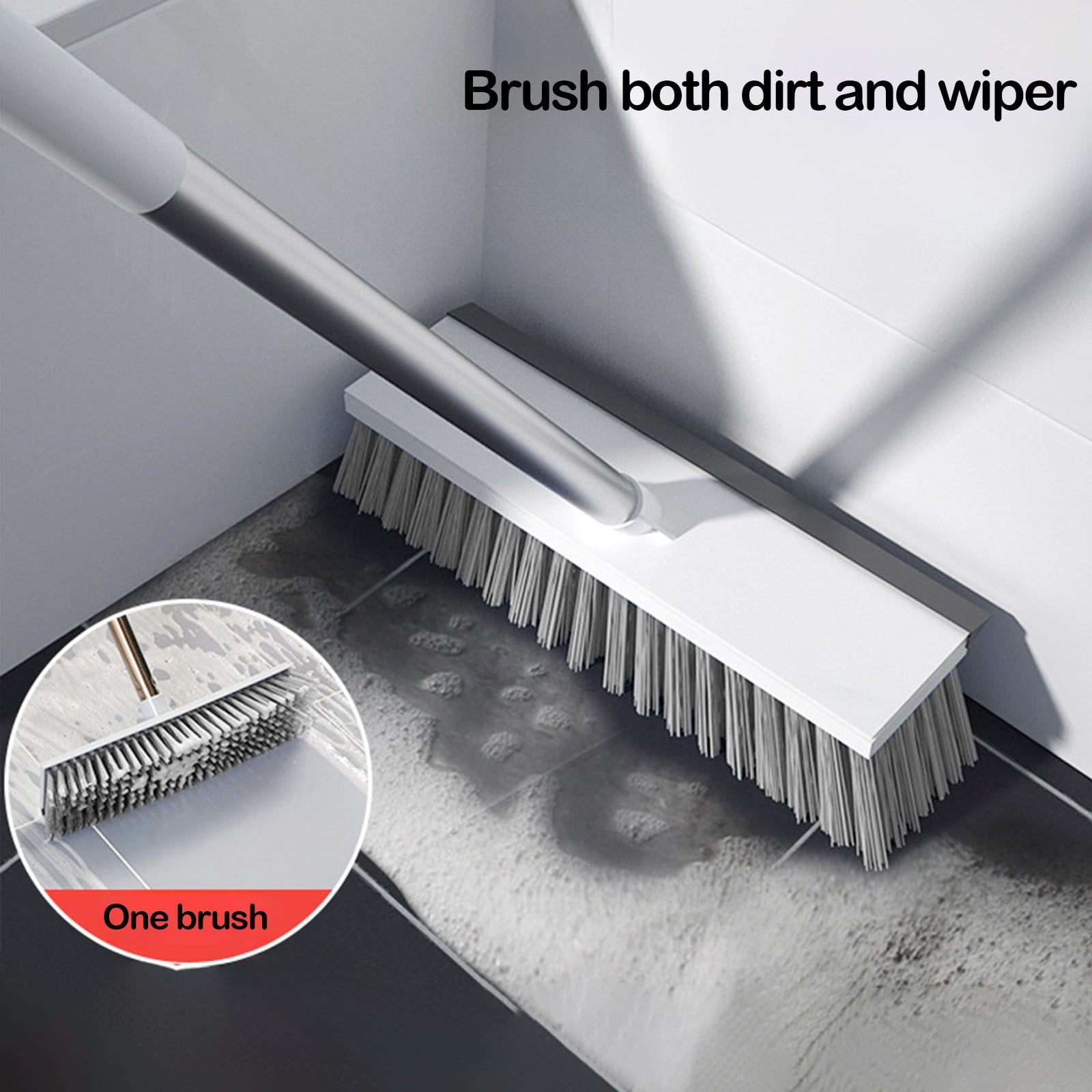 Kieccall Floor Scrub Brush With Long Handle Shower Scrubber Cleans ...