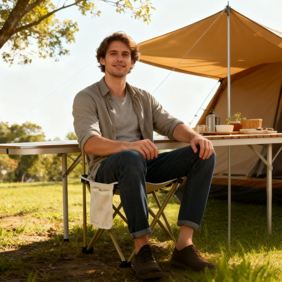 Kieccall Folding Camping Chair Portable for Outdoor Events, Sturdy ...