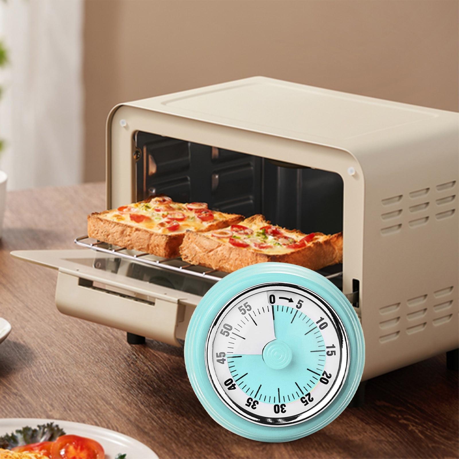 Kieccall Kitchen Timer Mechanical Stainless Steel Countdown Clock for ...
