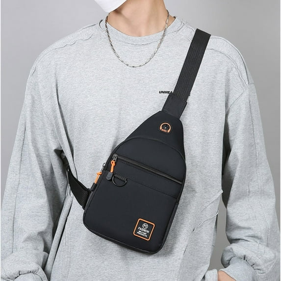 Kieccall Men’s Casual Crossbody Chest Bag, Compact Portable Phone Bag ...