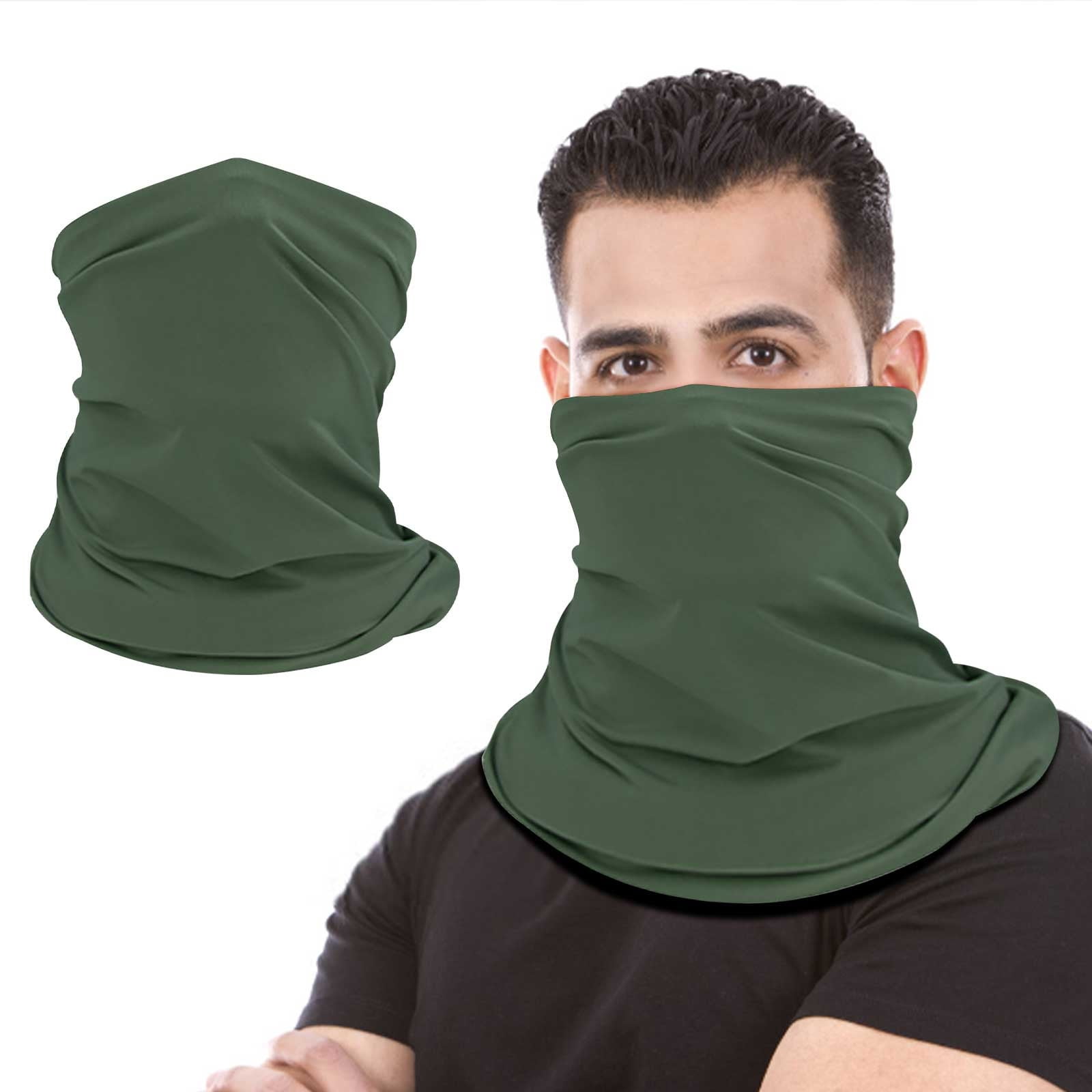Kieccall Men's Solid Color Multi-Functional Sports Neck Gaiter ...