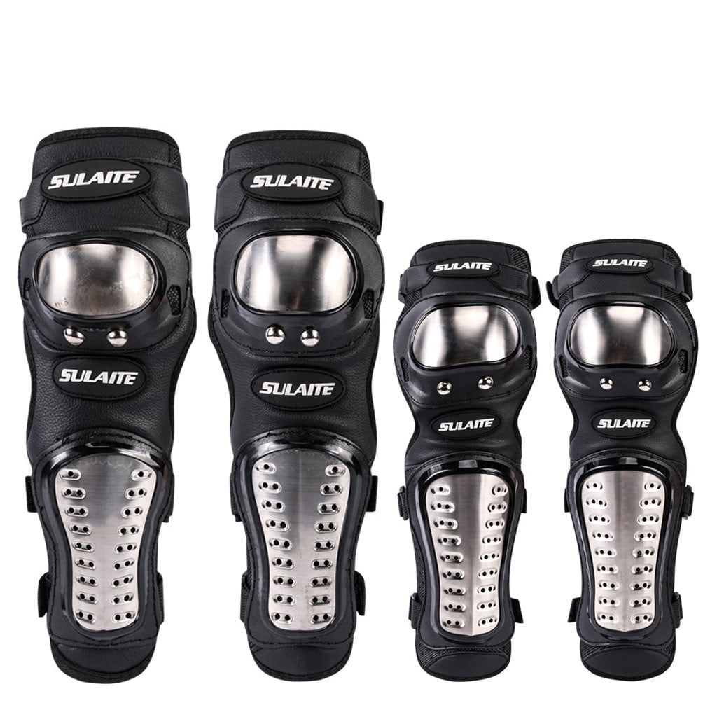 Kieccall Stainless Steel Motocross Protective Pads - Elbow, Knee & Shin ...