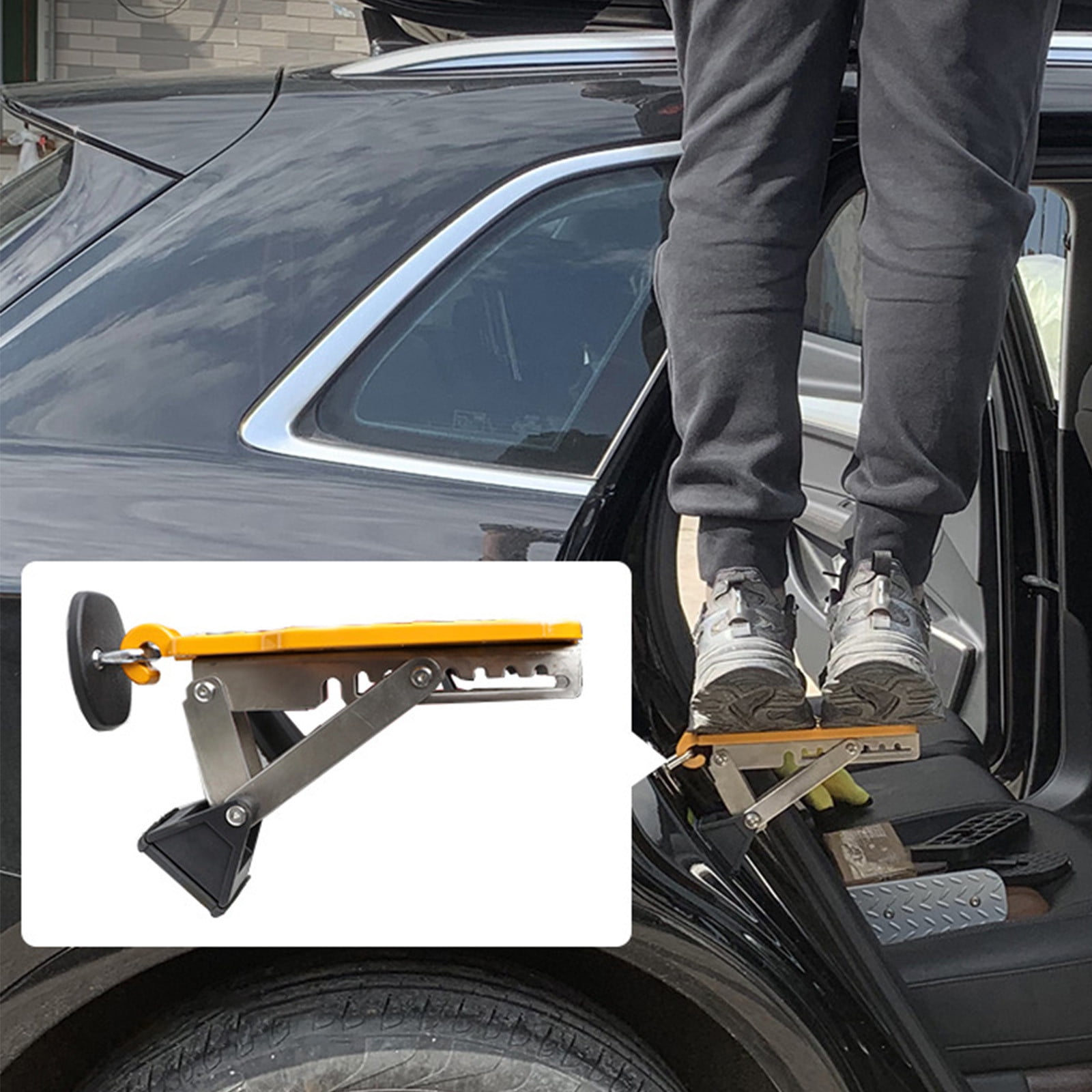 Kieccall Upgraded Car Roof Pedal - Aluminum Alloy - Door Step ...