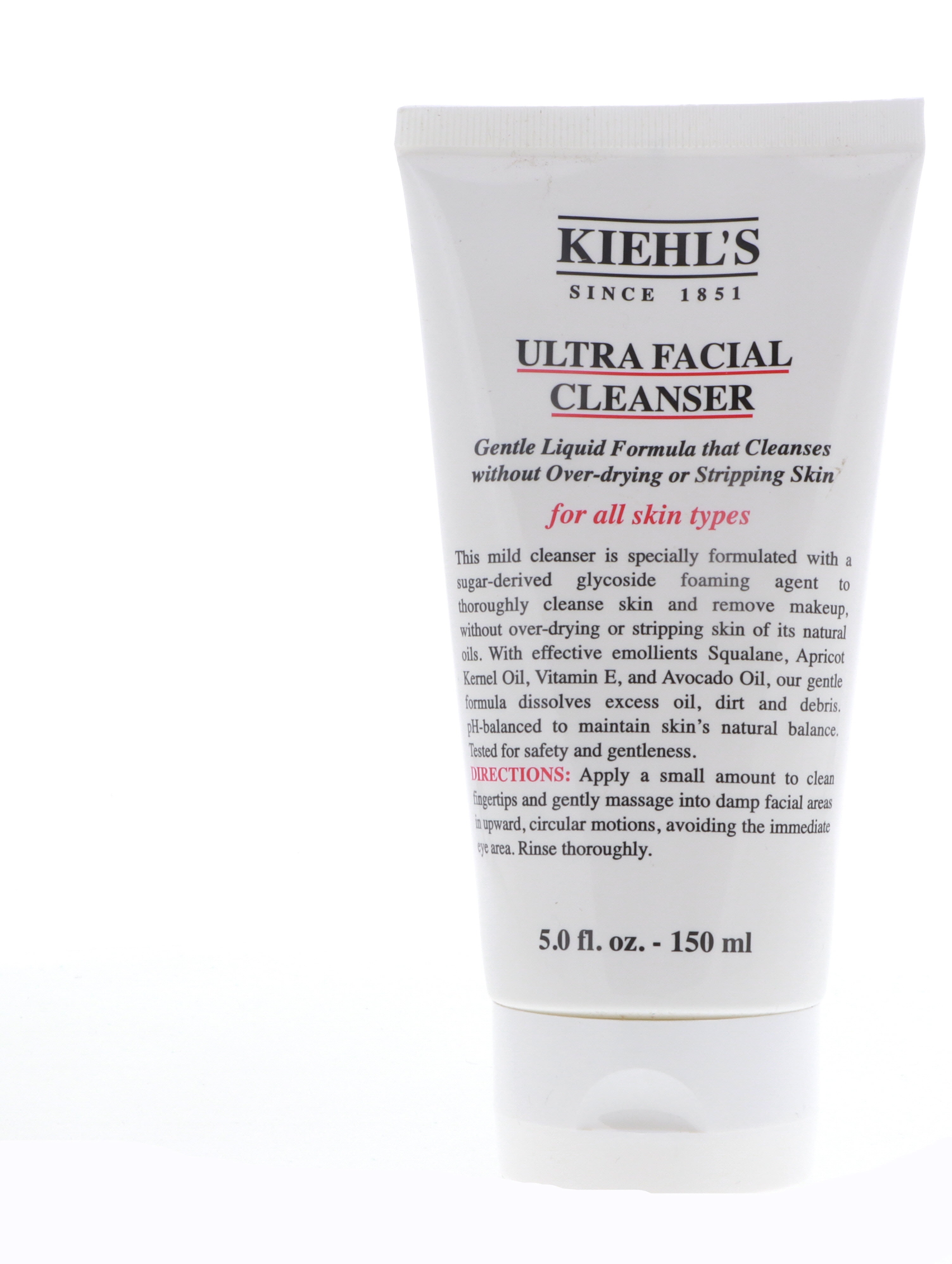 Kiehl's Ultra Facial Cleanser, All Skin Types, pH-Balanced, Squalane, 5 ...