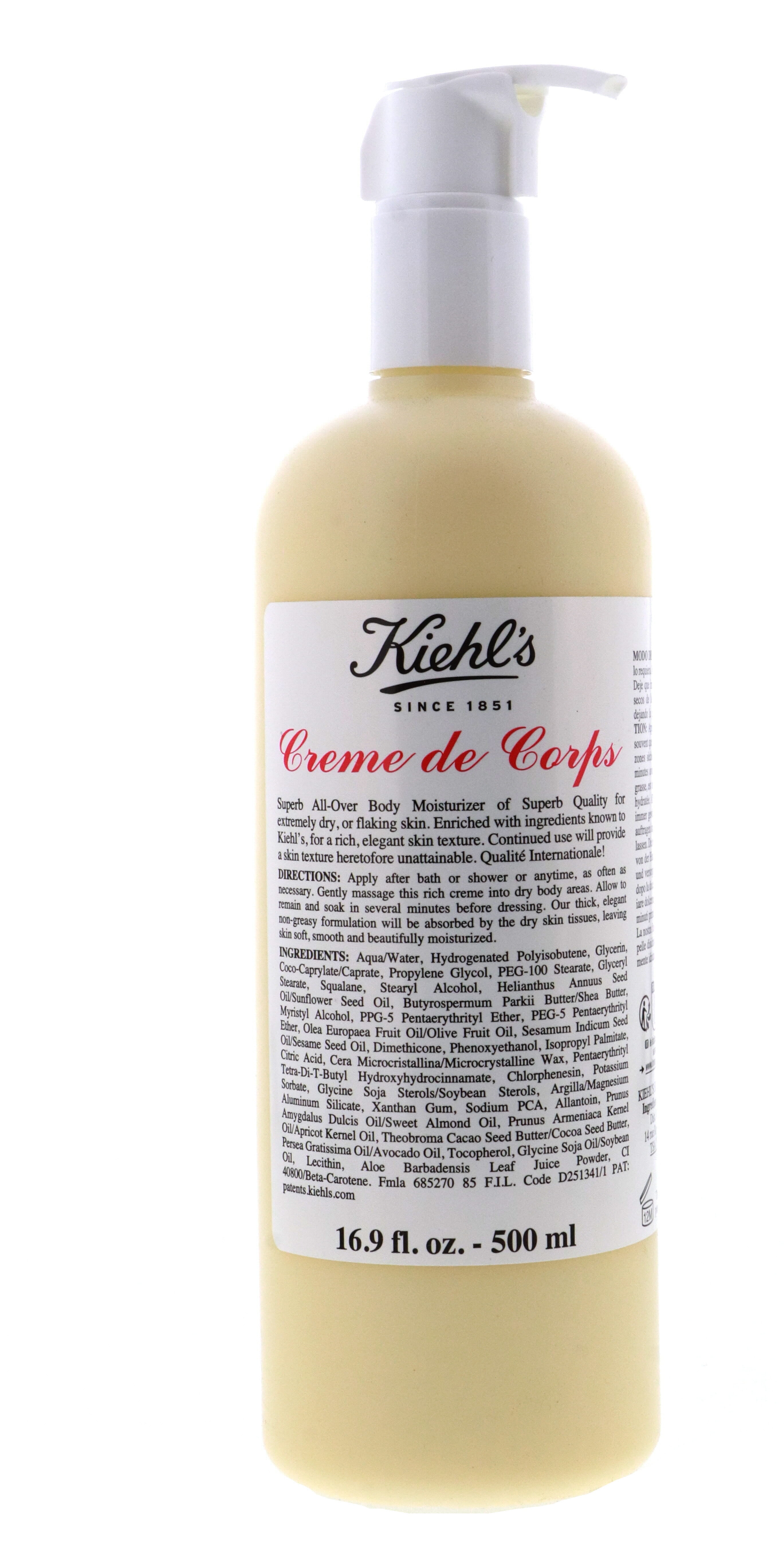Kiehl's Creme de Corps Body Moisturizer, 16.9 oz - Walmart.com