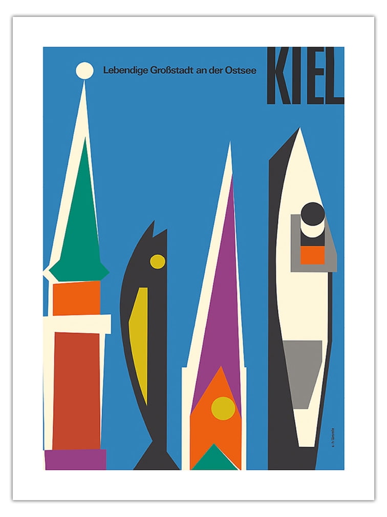 Kiel Germany - Lively City on the Baltic Sea - Vintage Travel Poster by ...