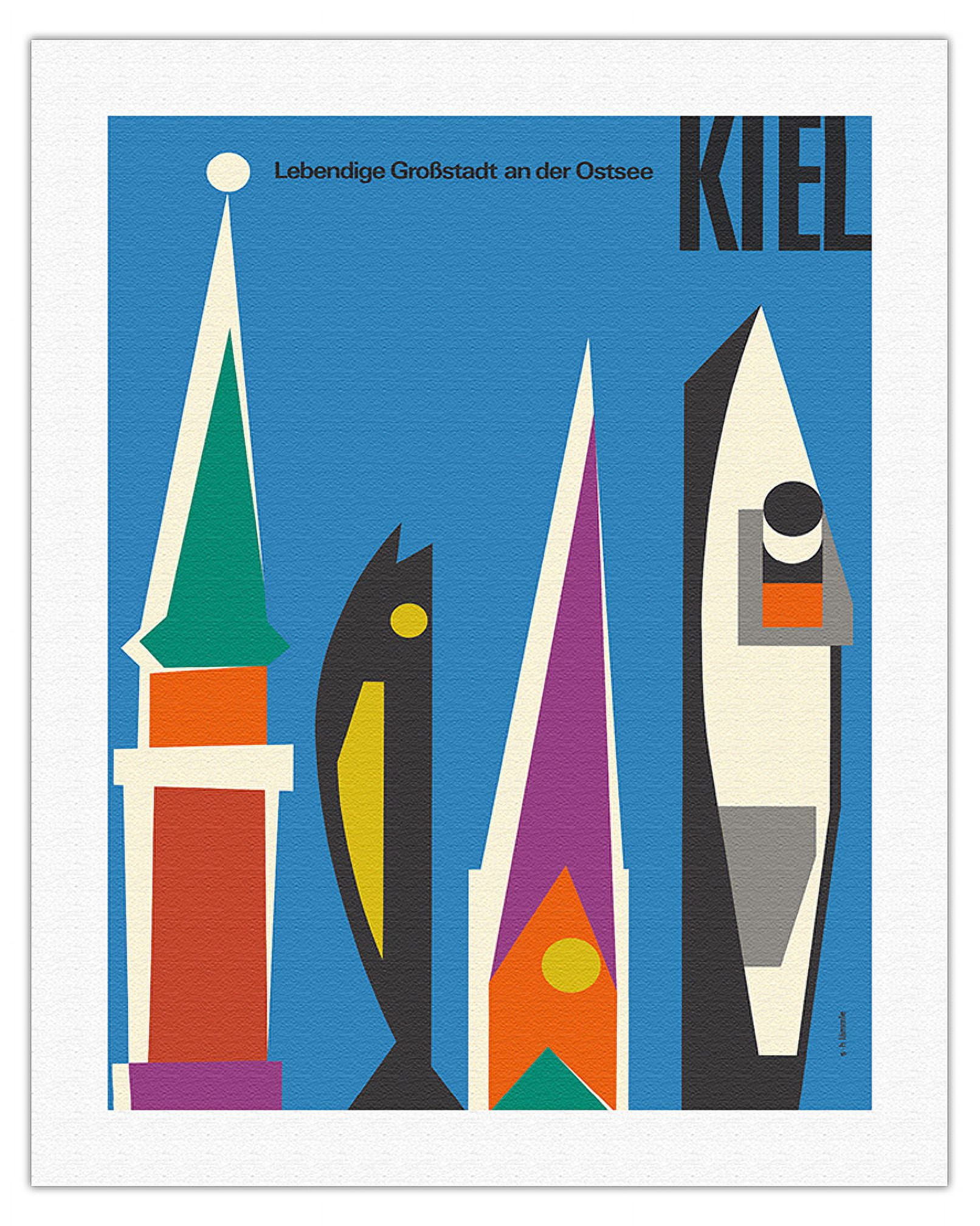 Kiel Germany - Lively City on the Baltic Sea - Vintage Travel Poster by ...