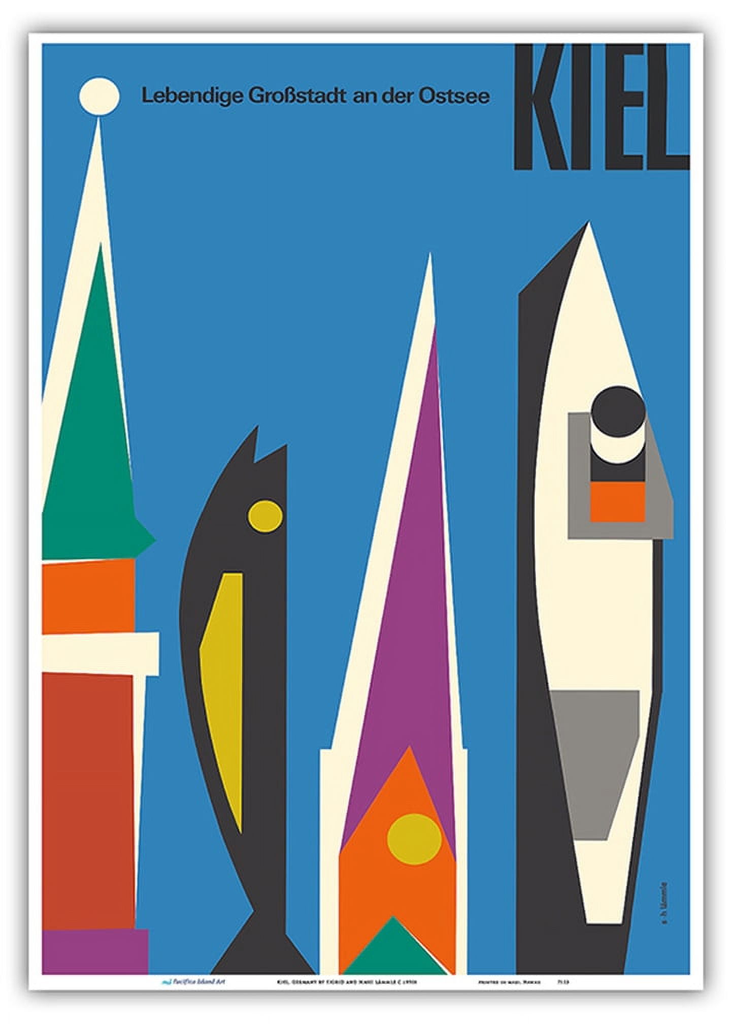 Kiel Germany - Lively City on the Baltic Sea - Vintage Travel Poster by ...
