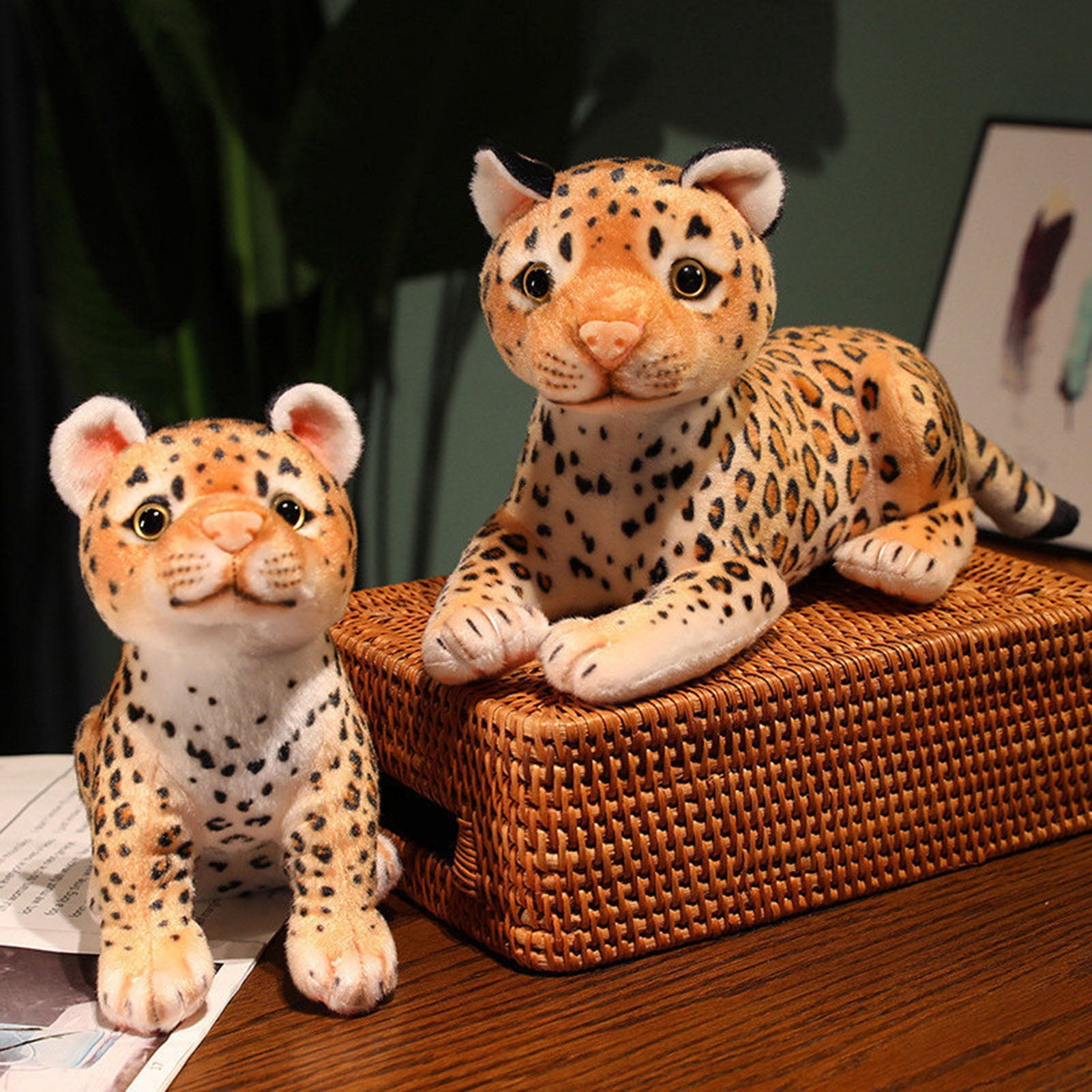Kiel Stuffed Leopard Doll Three-dimensional Cute Realistic Wild Animal ...