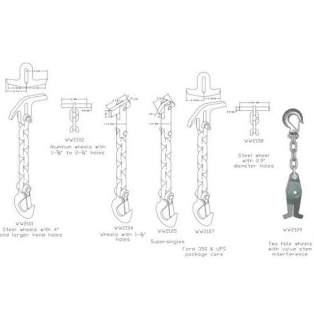 Kiene Diesel Accessories KEI-WW2101 1-4 Scale Steel Wheel Anchor-Type ...