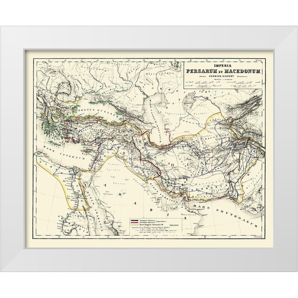 Kiepert 14x12 White Modern Wood Framed Museum Art Print Titled - Middle ...