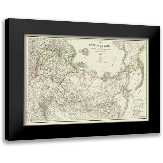 Kiepert 18x13 Black Modern Framed Museum Art Print Titled - Russian ...