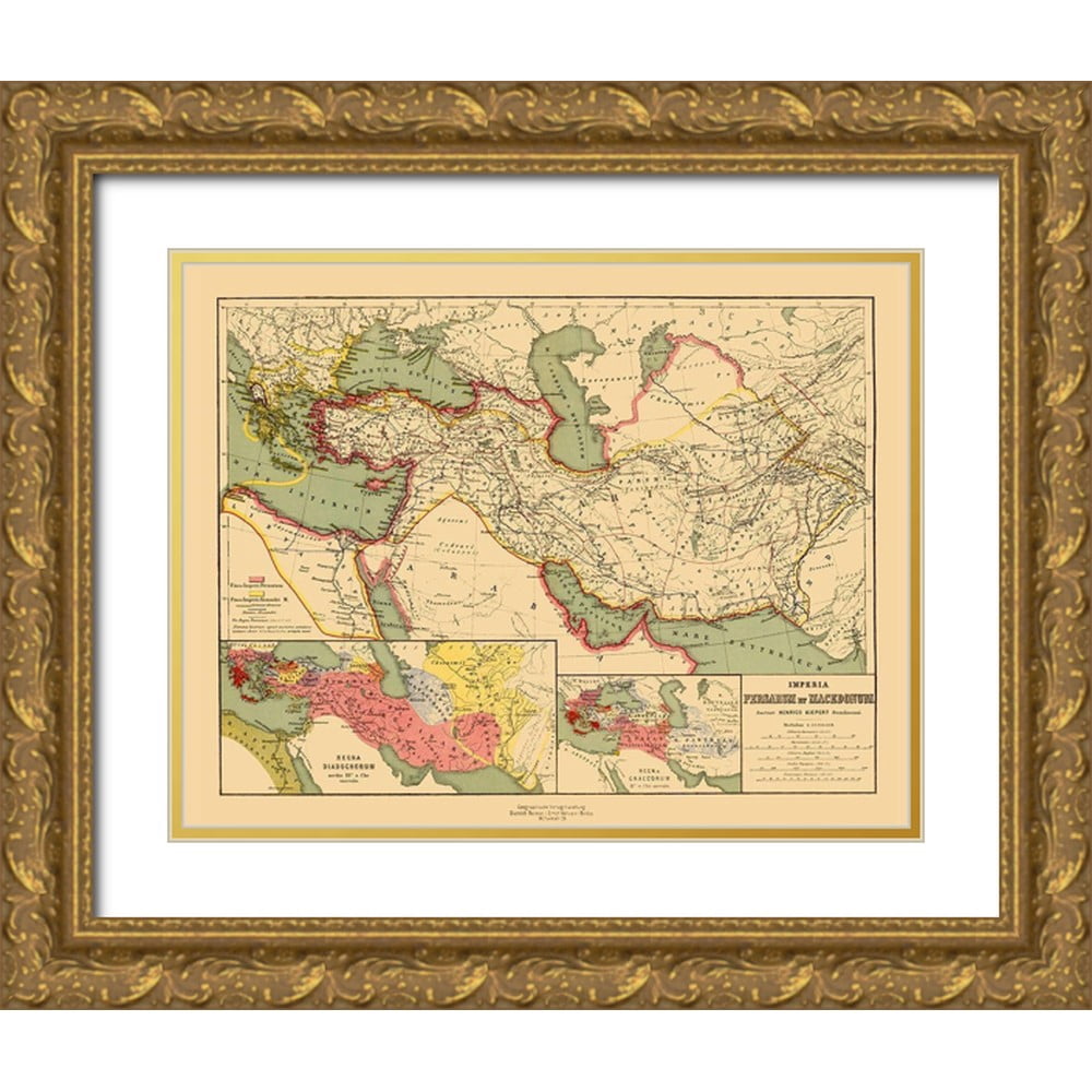 Kiepert 24x19 Gold Ornate Wood Framed with Double Matting Museum Art ...