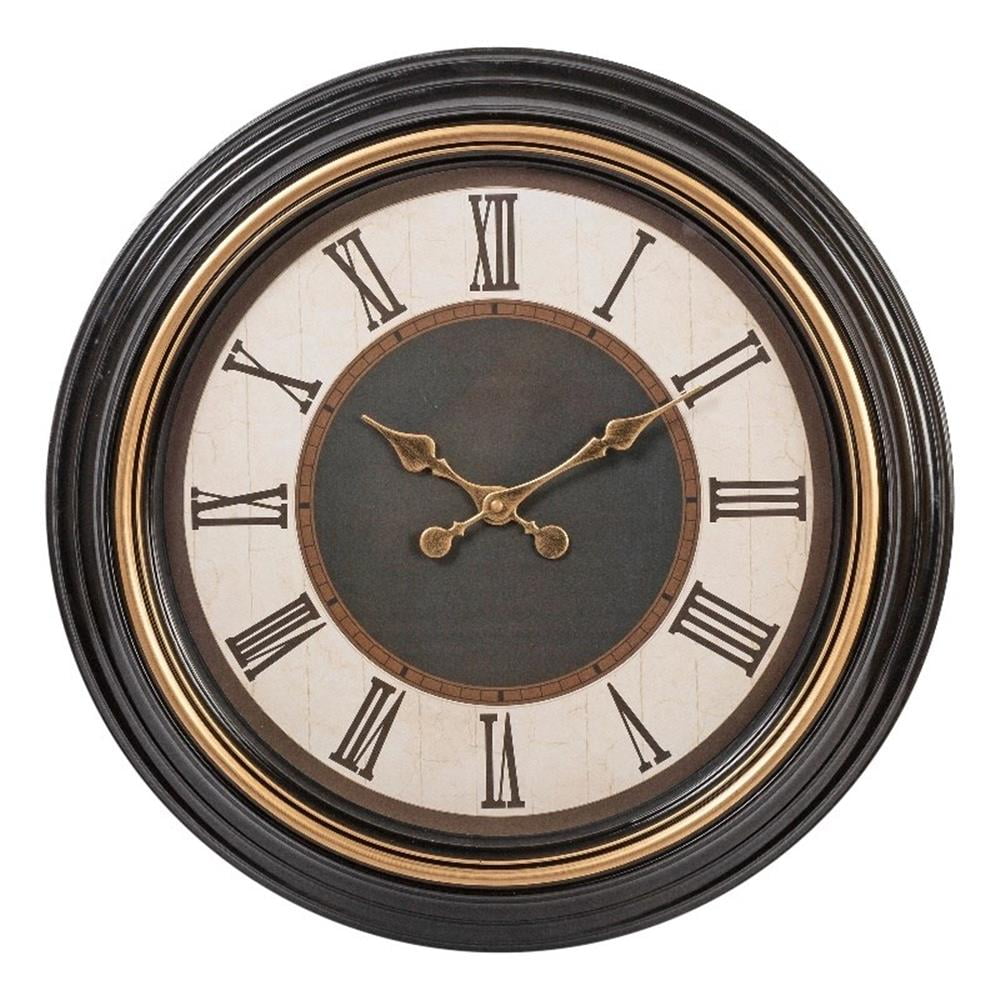 Kiera Grace 20 inches Everett Round Wall Clock with Brushed Copper ...