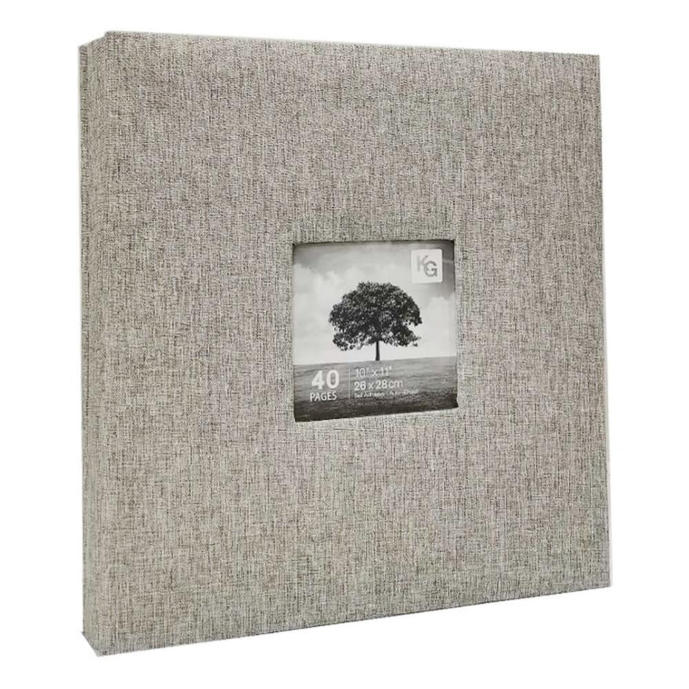 Kiera Grace Grey Self-Adhesive Linen Photo Album & Scrapbook - Walmart.com