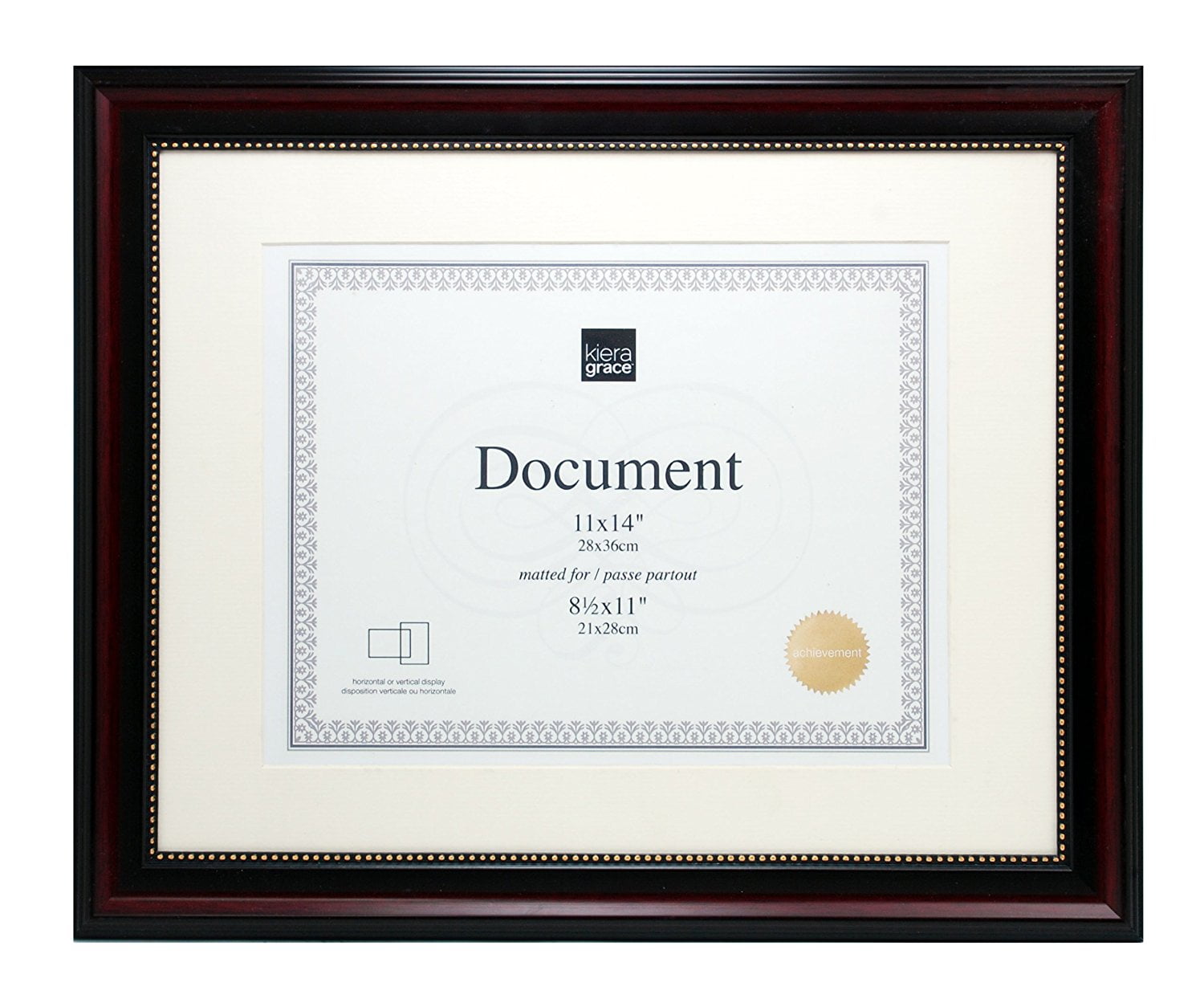 Kiera Grace Lucy Plastic Brown Gold-Beaded Wall Certificate & Diploma ...