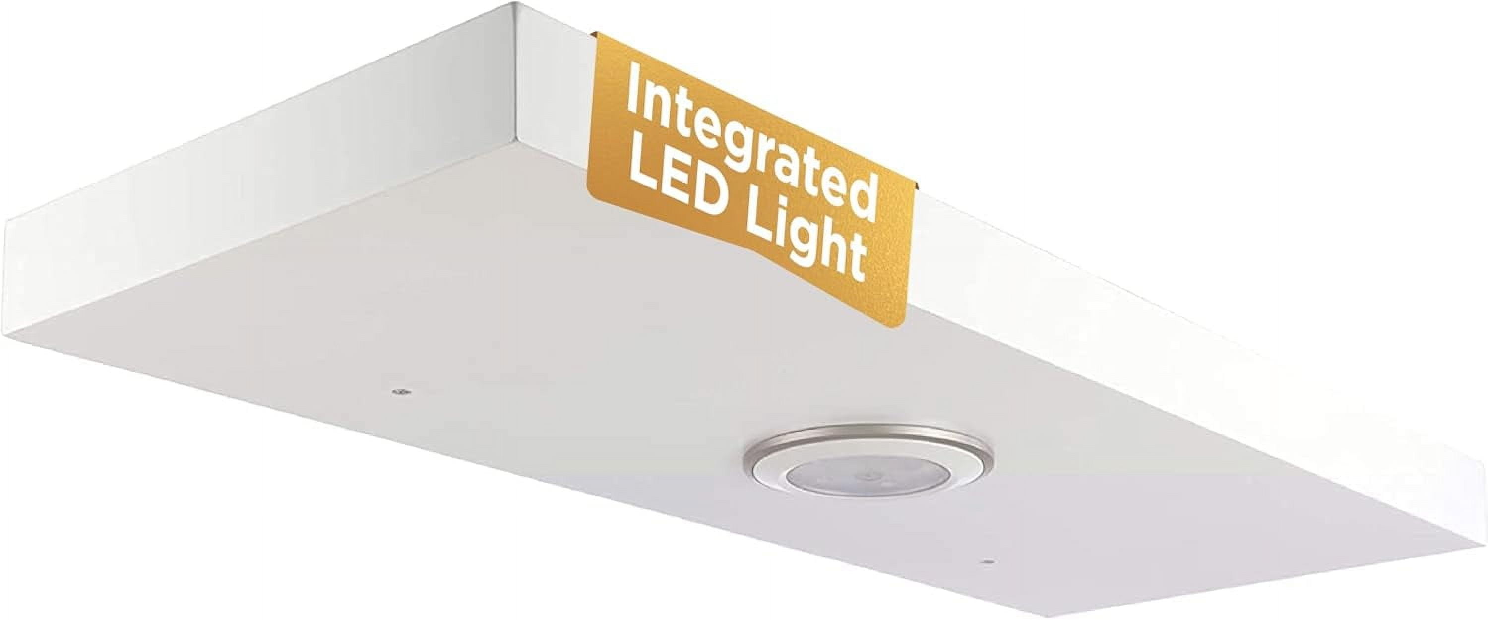 Kiera Grace Stockholm Aberg LED Light Floating Shelf, Modern Wall Shelves with Touch-Activated ...