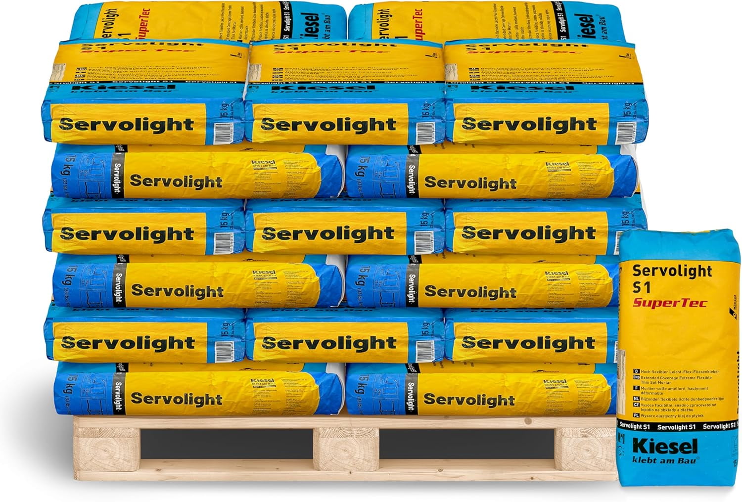 Kiesel Servolight Grey Acrylic Polymer Modified Thinset Mortar 33 lbs ...