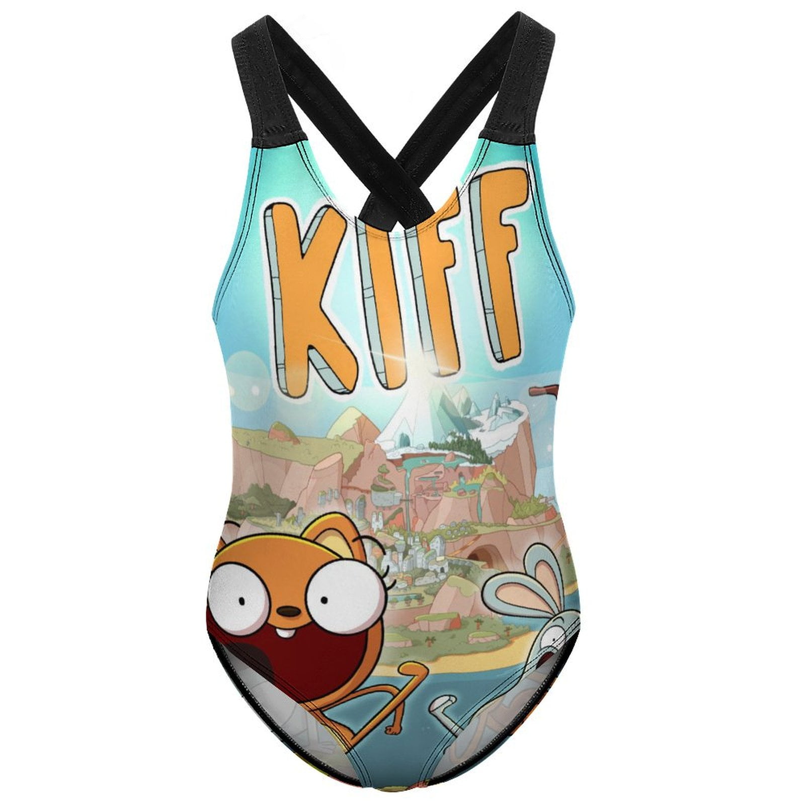 Kiff Poster Children's One-piece Swimsuit Summer Girl's Swimming Pool ...