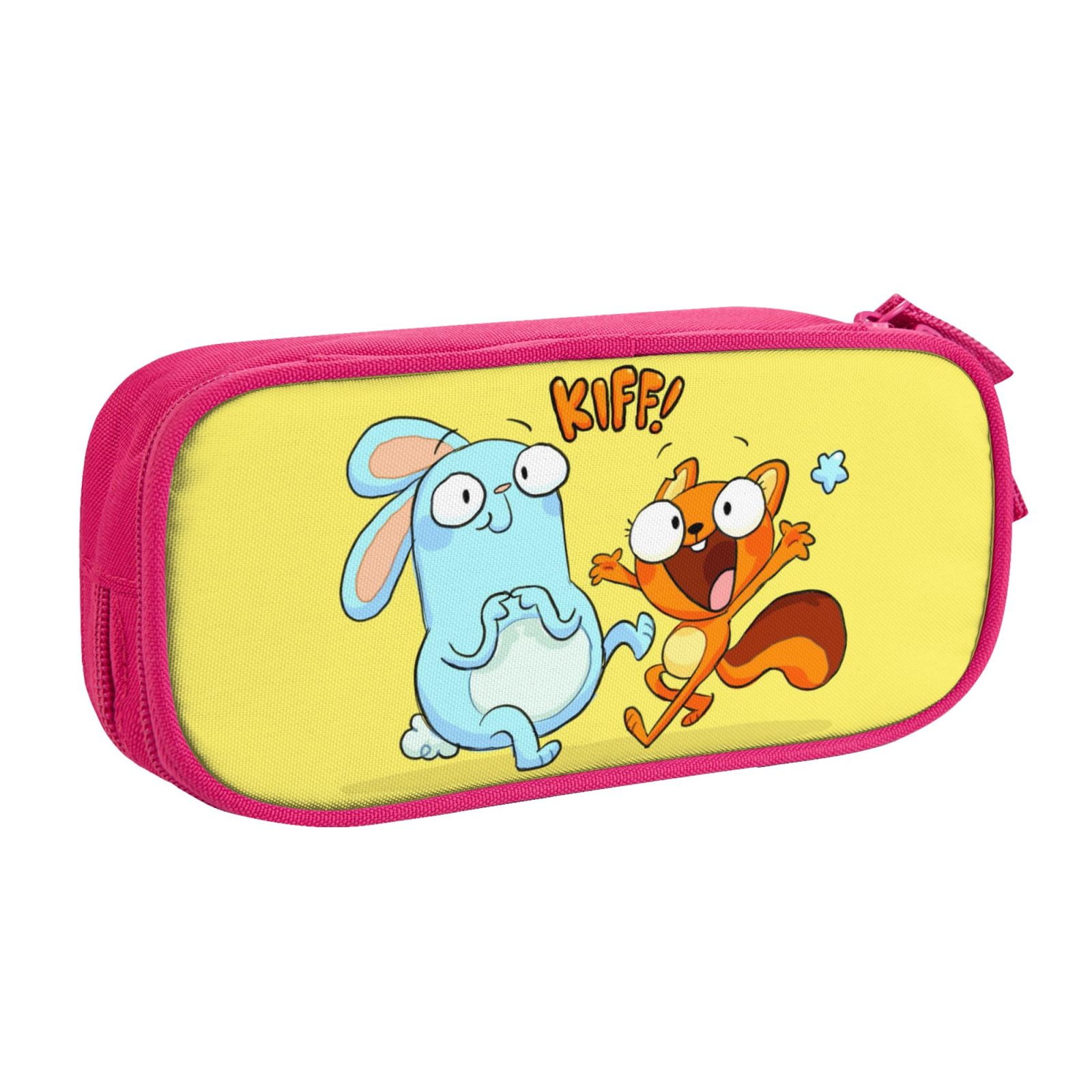 Kiff Squirrel Barry Rabbit Pencil Case Large Capacity Pencilcase Double ...